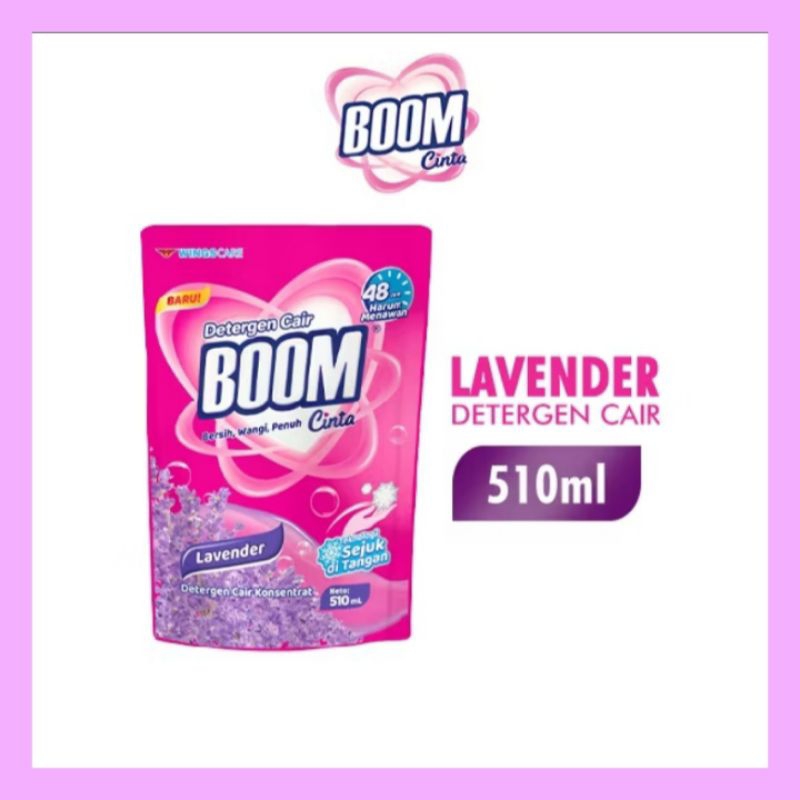Jual BOOM Cinta Detergen Cair Lavender 510ml | Shopee Indonesia