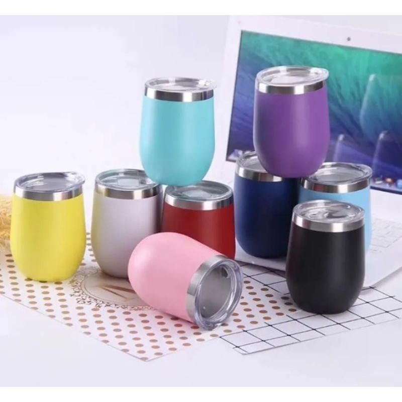 Jual B ( B135 ) MUG TELUR STAINLESS STEEL ANTI TUMPAH 350 ML KEMASAN ...