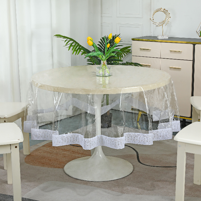 Jual Taplak Meja Makan Bulat Transparan Taplak Meja Transparan Bundar ...