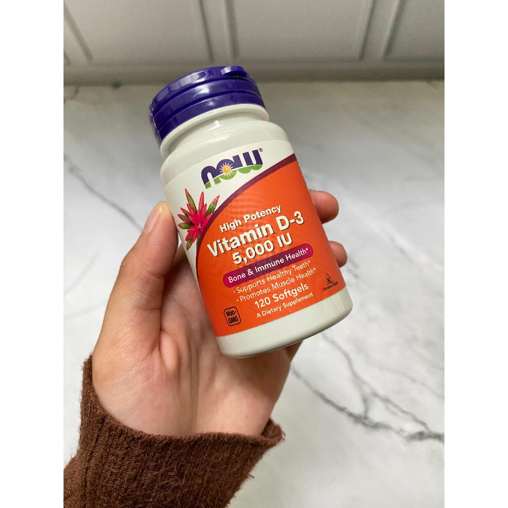 Jual Now Foods Vitamin D3 5000 IU - Vit D D-3 5000IU Tulang dan Imunitas 120 240 Softgels ...