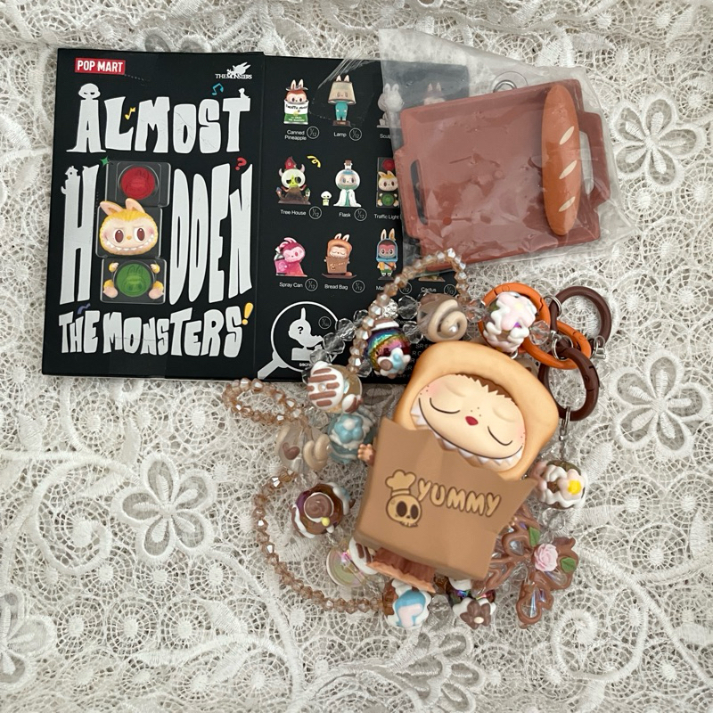 Jual Labubu Almost Hidden (Bread) Pendant Keychain | Shopee Indonesia