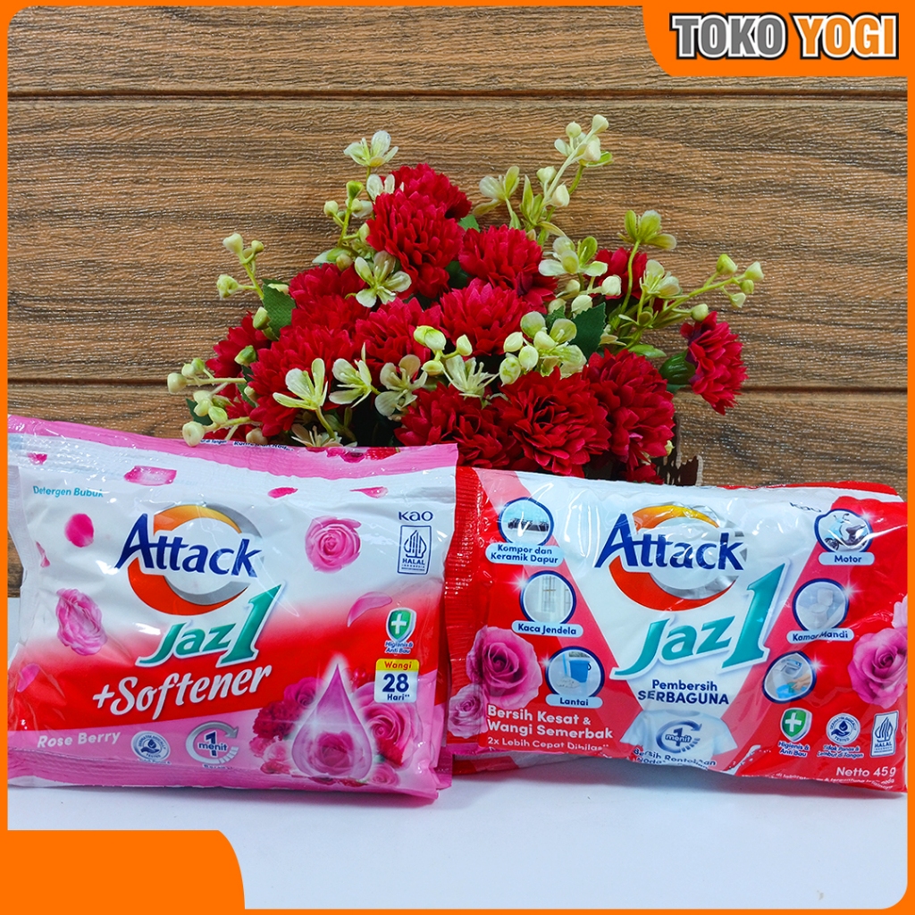 Jual ATTACK JAZ 1 PEMBERSIH SERBAGUNA ROSE BLOSSOM , +SOFTENER ROSE ...