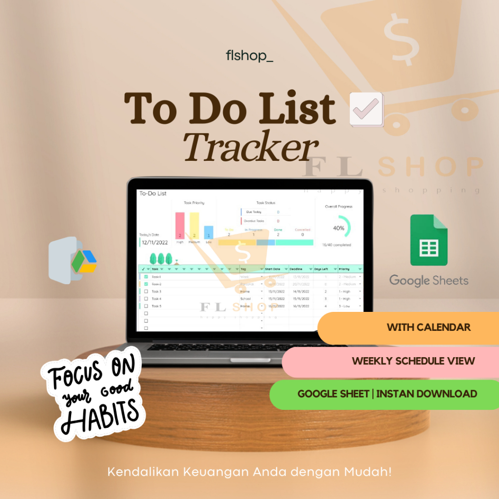 Jual Template Spreadsheet To Do List Interaktif – Jadwal dan Aktivitas ...