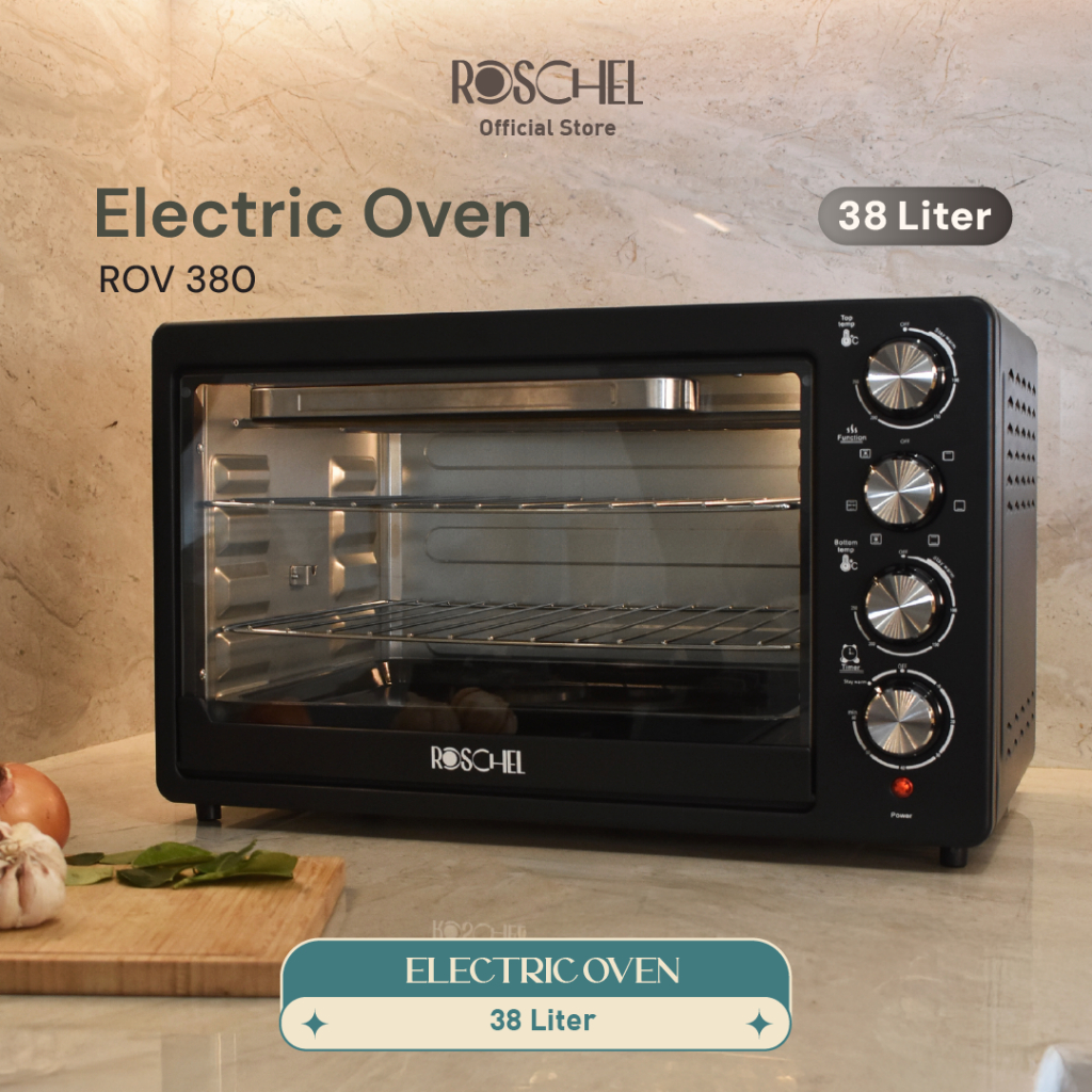 Jual Roschel Electric Oven Low Watt 2 x 650W Atas Bawah Kapasitas 38 L ...