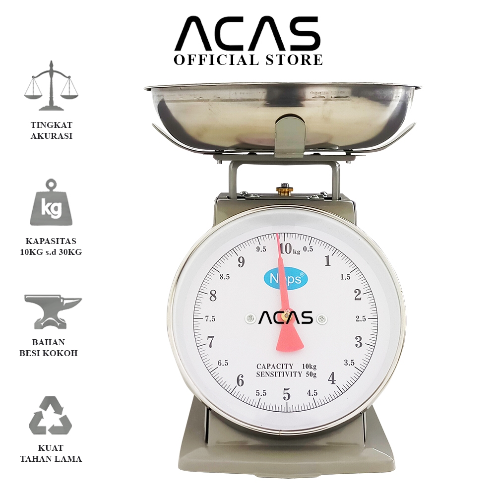 Jual ACAS Timbangan Manual Mangkok Jarum 10Kg- 20kg-30kg | Shopee Indonesia