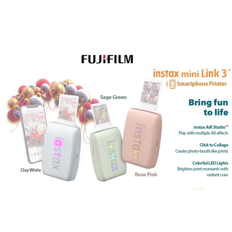 Jual Fujifilm Instax Mini Link 3 Smartphone Printer Fuji Instant ...