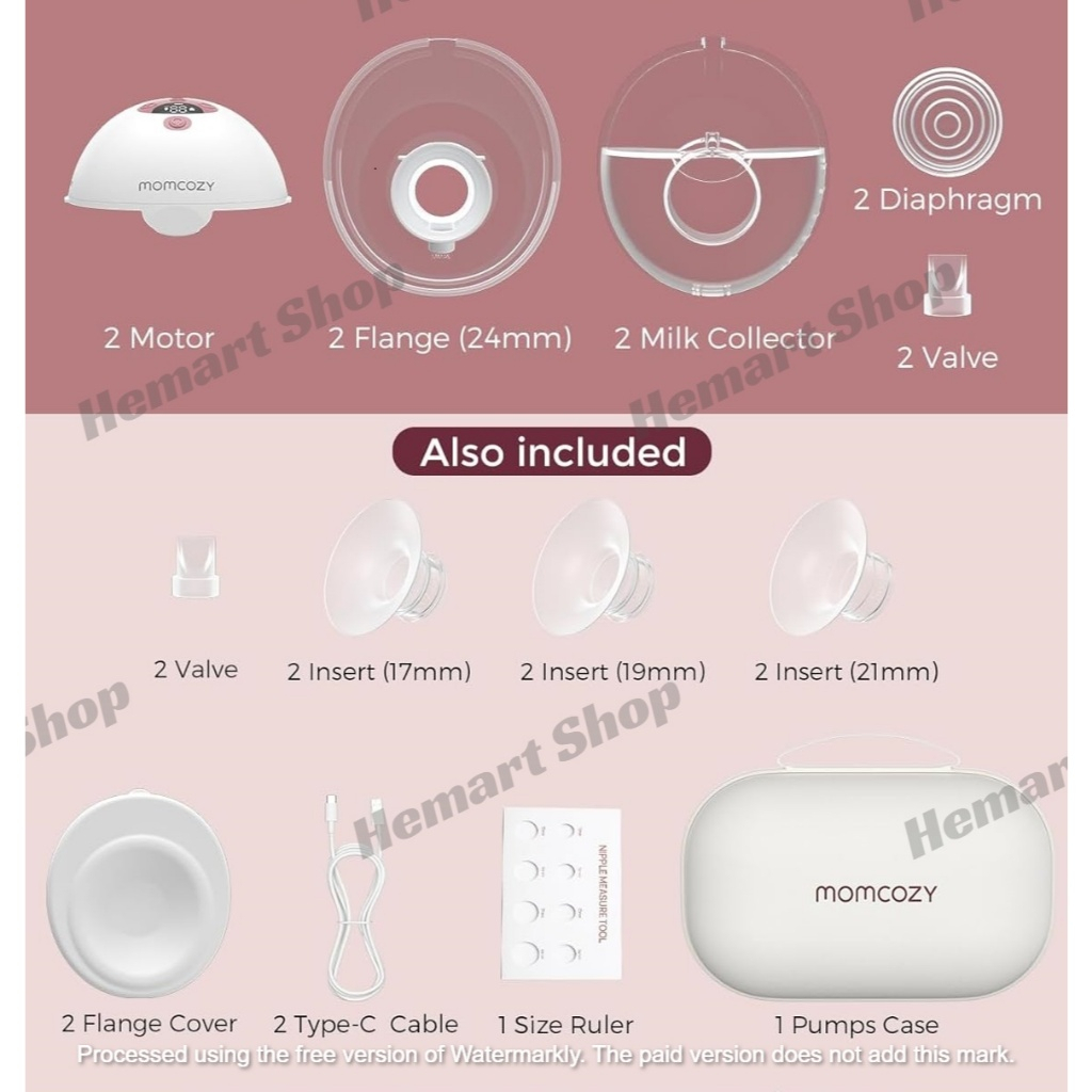 Jual SPARE PART POMPA ASI MOMCOZY M5 HANDS FREE WEARABLE VALVE ...