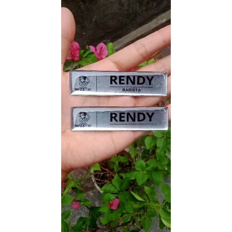 Jual Name Tag / Nama Dada Silver Stainles 2X8 Cm | Shopee Indonesia