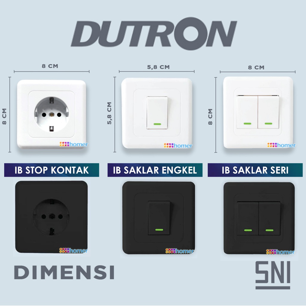 Jual DUTRON Saklar listrik Stop Kontak IB Inbow Ori SNI Kualitas Bagus ...