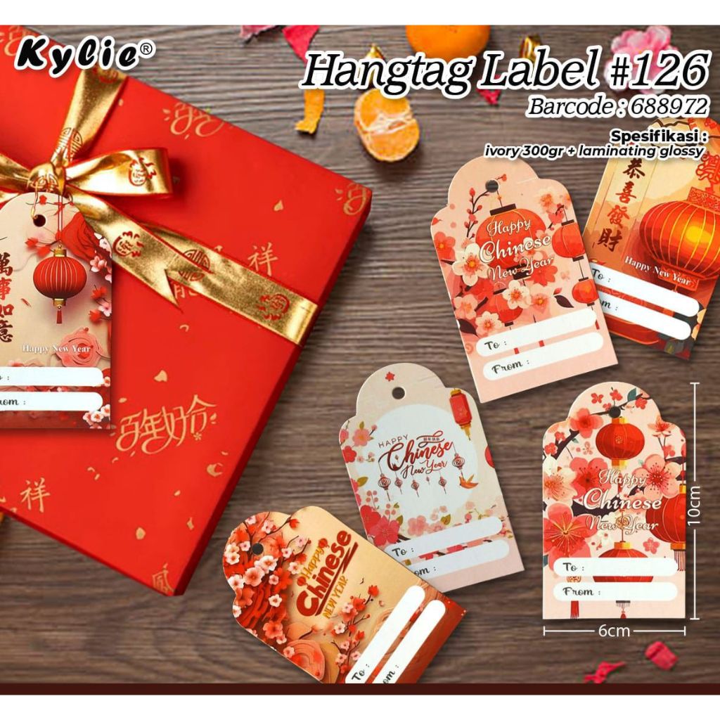 Jual 10Pcs Hang Tag Parcel Kartu Ucapan Parcel Hampers Imlek Chinese New Year Aneka Motif ...
