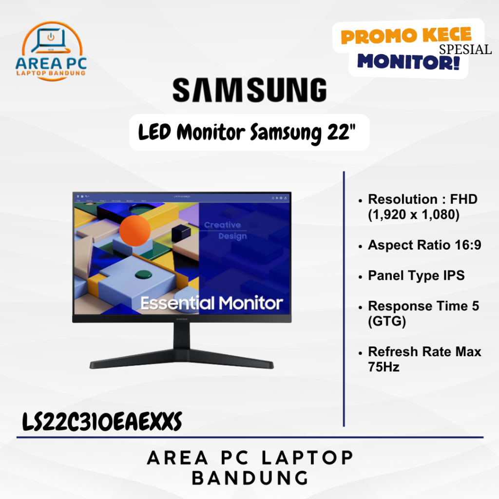 Jual LED Monitor Samsung 22" LS22C310EAEXXS | LS22C310 | S22C310 ...