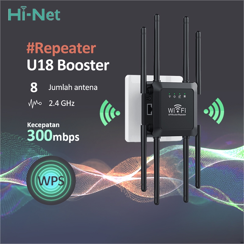 Jual HI-NET 8 Antena Penguat Sinyal WiFi Dual Band Penguat Sinyal WiFi ...