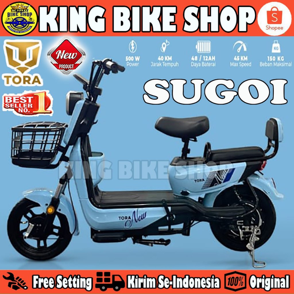 Jual Sepeda Listrik TORA SUGOI 500 Watt Garansi Resmi Pabrik | Shopee Indonesia