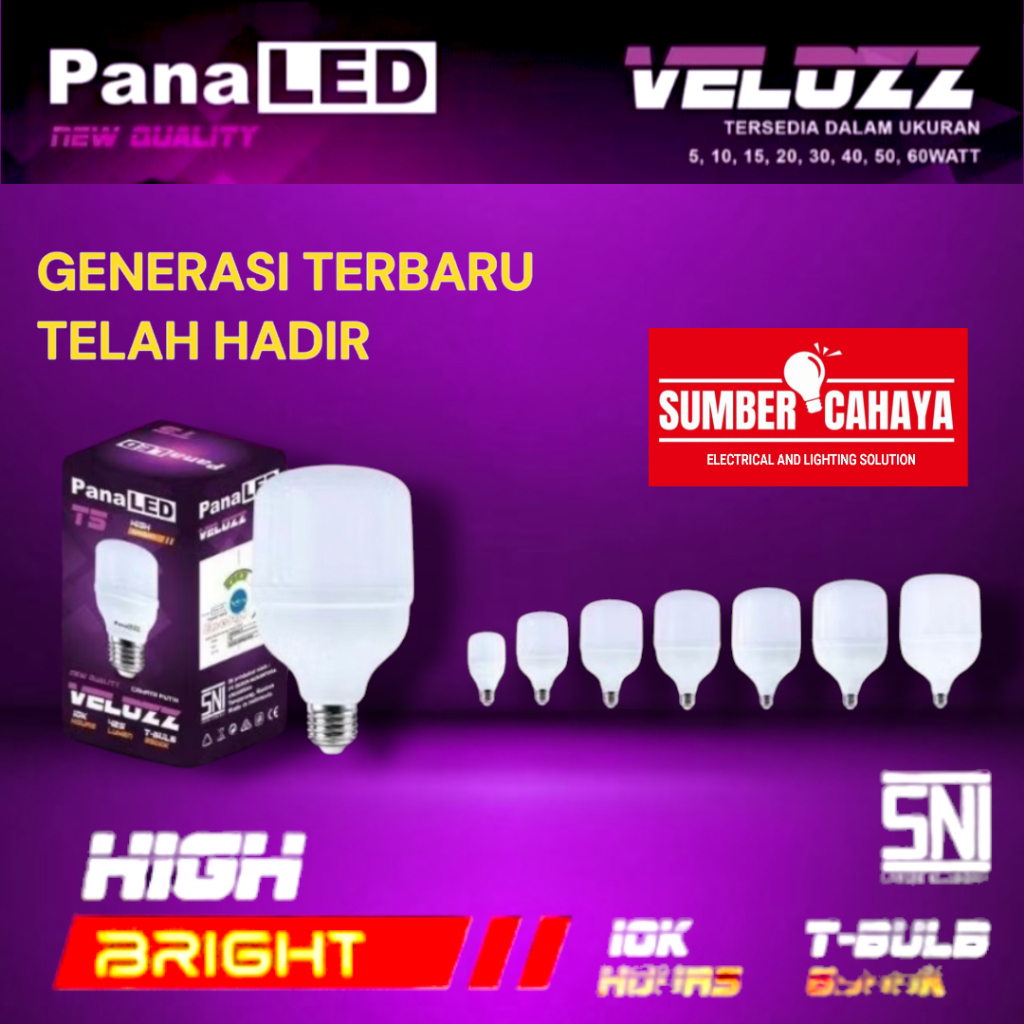 Jual 1PCS 60W 50W 40W 30W Lampu LED Panaled Velozz Murah Bergaransi ...