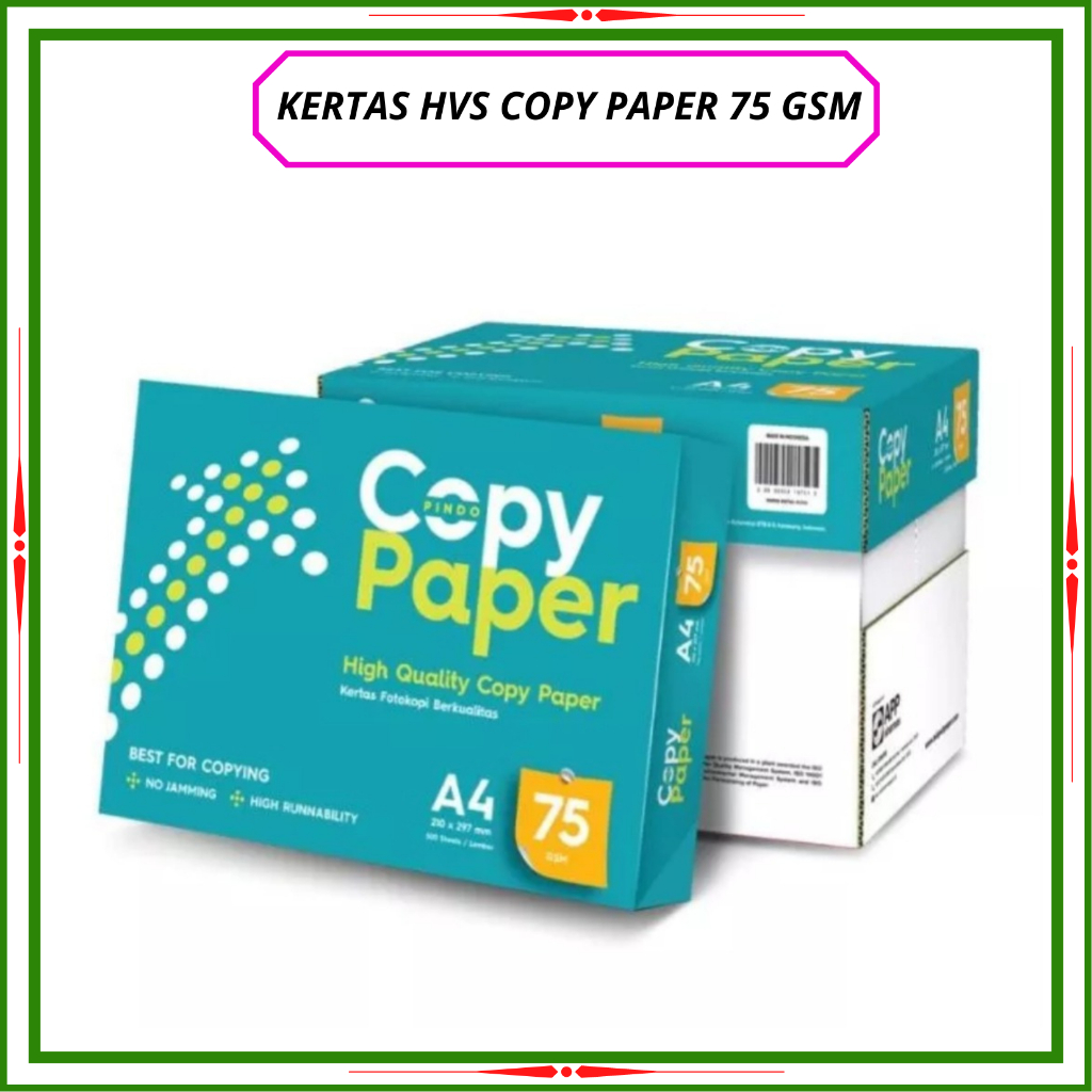 Jual Copy Paper Kertas HVS A4 75 gr 1 RIM 500 Lembar | Shopee Indonesia