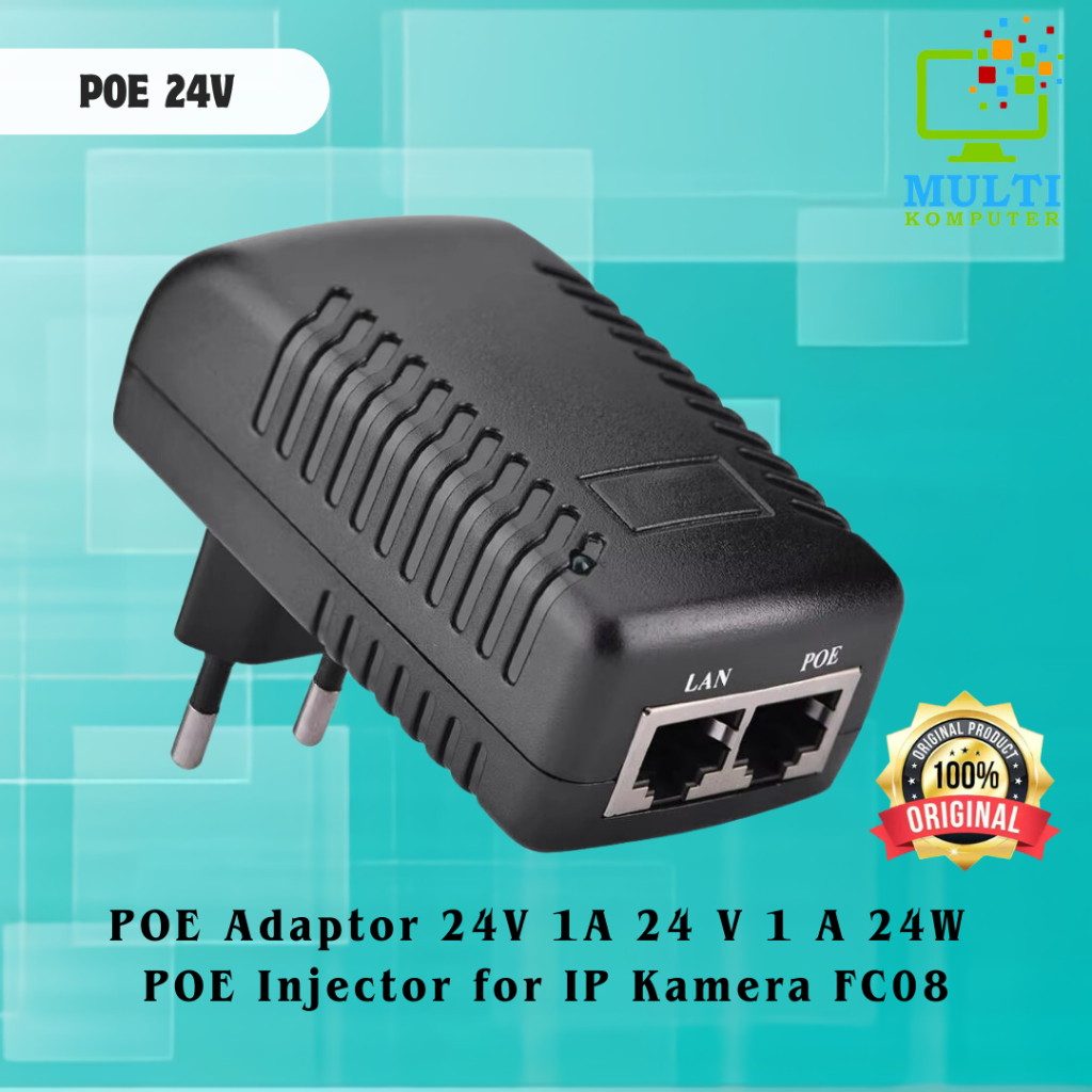 Jual POE Adaptor 24V 1A 24 V 1 A 24W POE Injector for IP Kamera FC08 | Shopee Indonesia