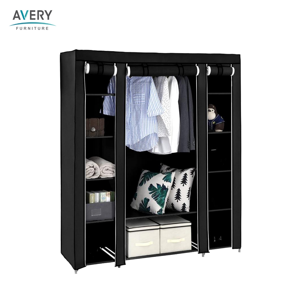 Jual Avery - CW021 - Lemari Portable Kain Rangka Besi / Rak Pakaian ...
