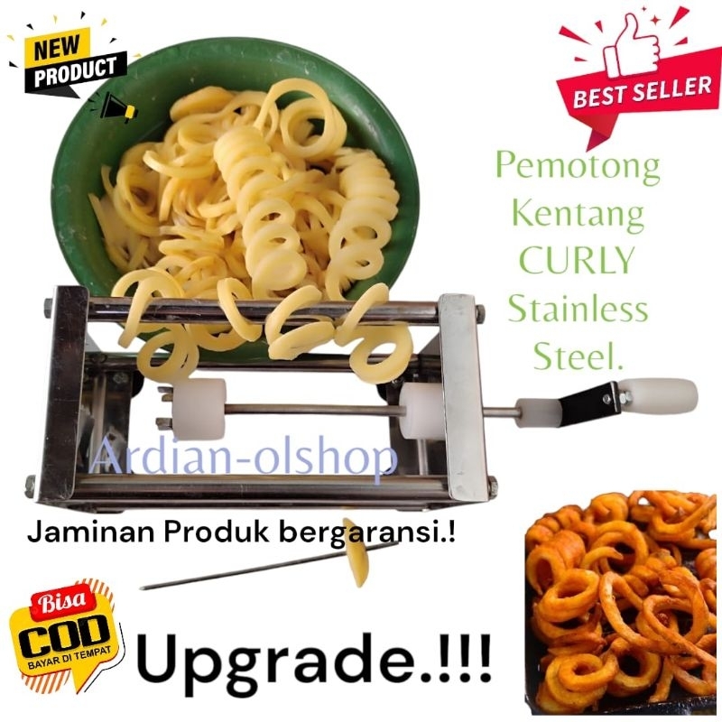 Jual Alat pemotong kentang Curly dan spiral bahan stainless steel ...