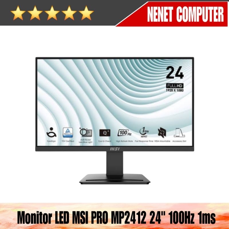 Jual Monitor LED MSI PRO MP2412 24" 100Hz 1ms FHD | Shopee Indonesia