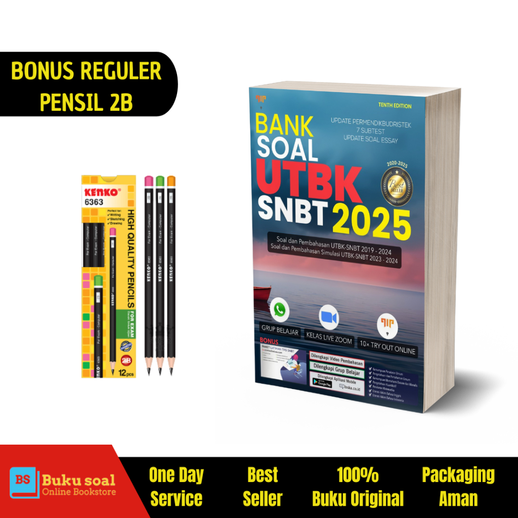 Jual Bebas Inti Cendekia - Buku Bank Soal UTBK SNBT 2025 TPS + Literasi (Soal + Pembahasan 7 ...