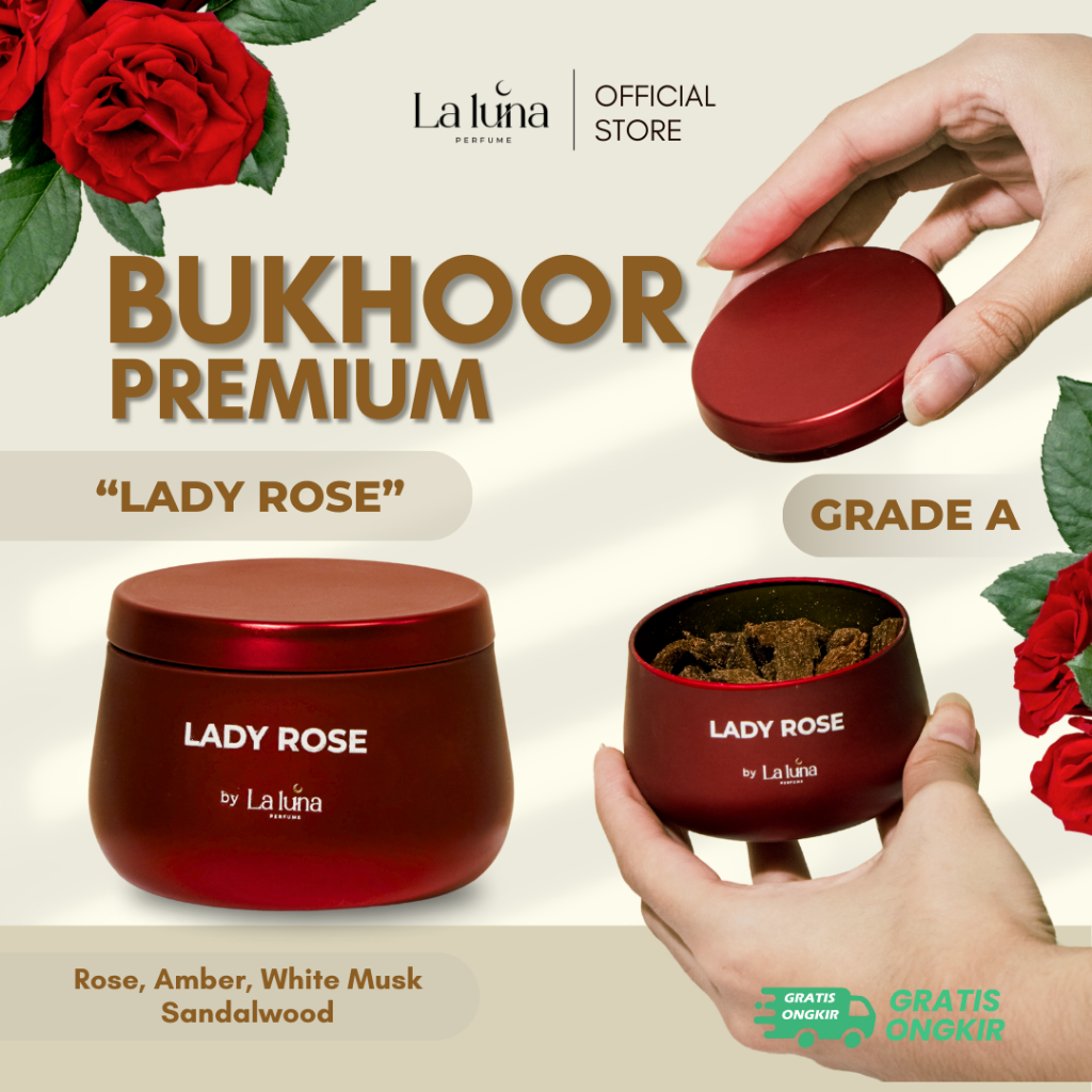 Jual Bukhur Premium Buhur Dupa Arab Wangi Tahan Lama Lady Rose Laluna ...