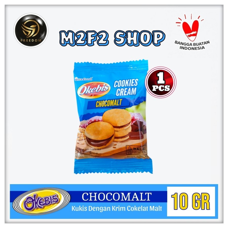 Jual Okebis Cookies Cream Chocomalt | Cokelat Malt Sachet - 10 gr ...
