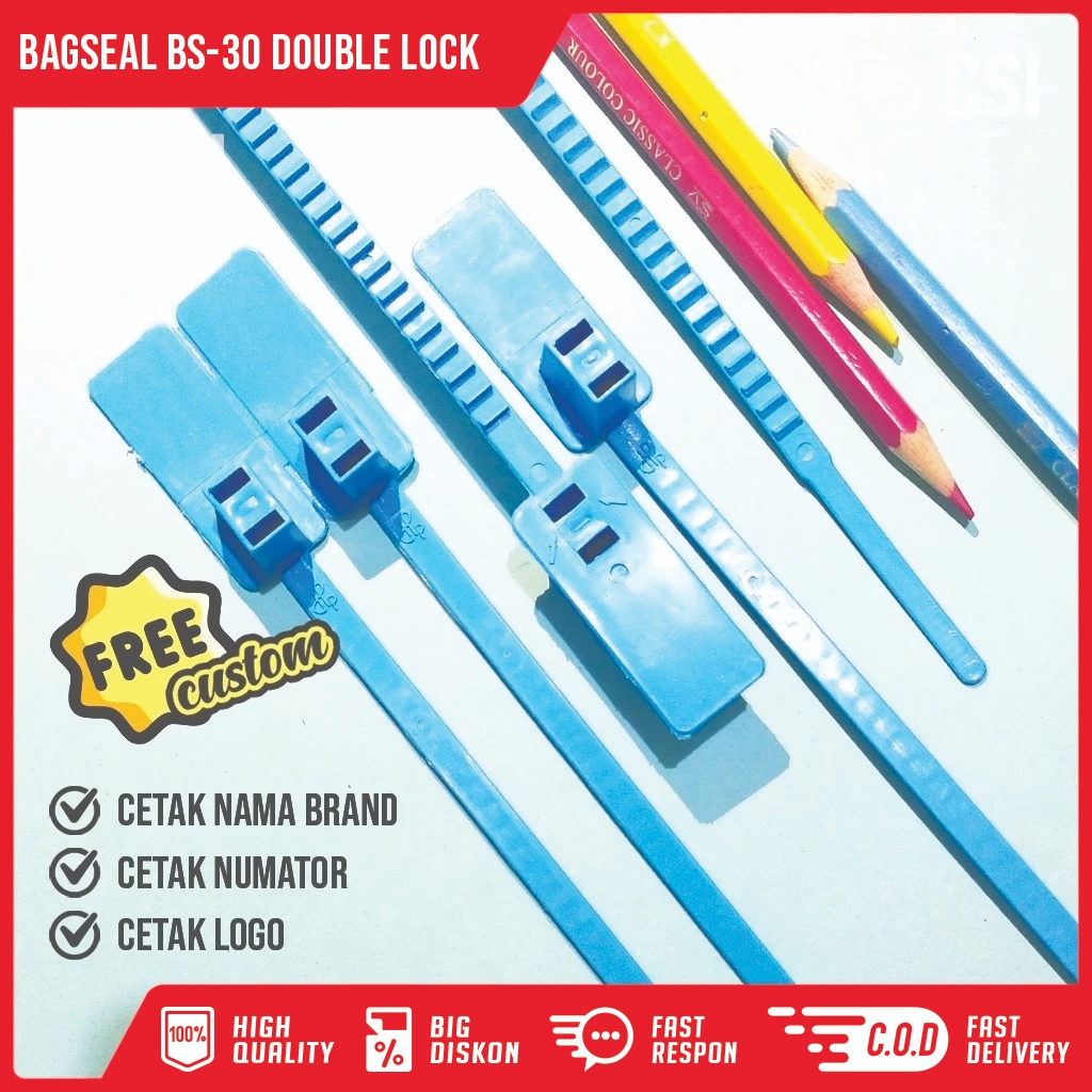 Jual CSI BS30 Segel Locis Bagseal Mini Double Lock Security Segel ...