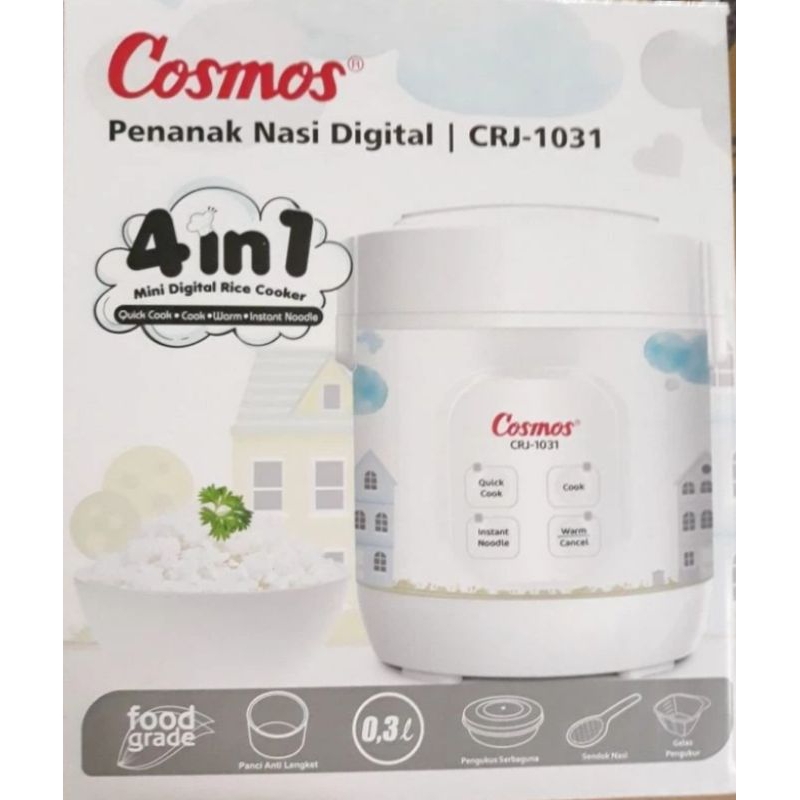 Jual Penanak Nasi Digital / Cosmos Mini Digital Rice Cooker 0.3 Liter ...