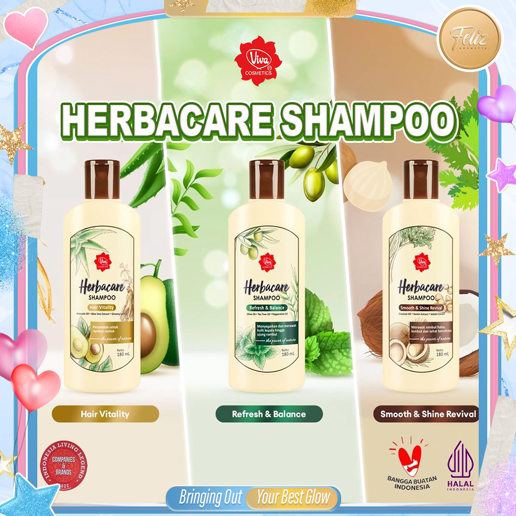 Jual * FELIZ * VIVA Herbacare Shampoo 180ml | Shopee Indonesia