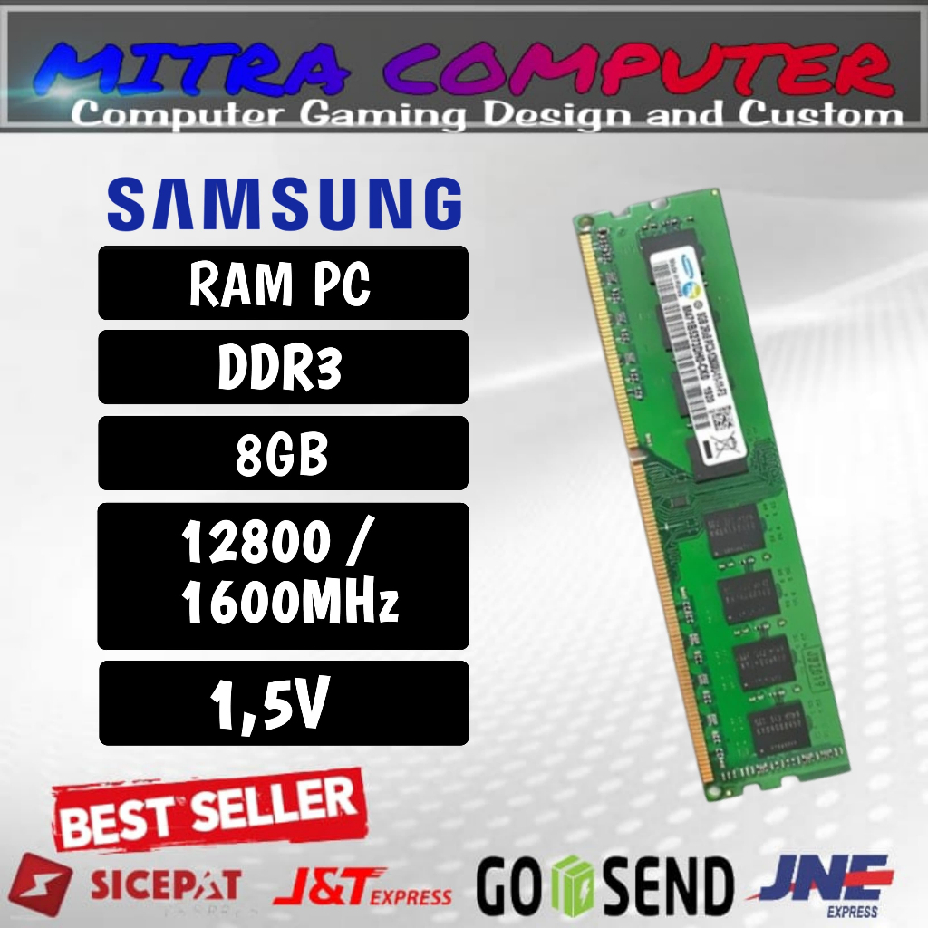 Jual RAM SAMSUNG DDR3 8GB 1600 MHz PC12800 RAM PC LONGDIMM ORIGINAL DDR3 8GB | Shopee Indonesia