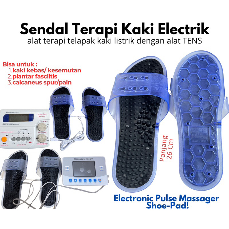 Jual Sendal Terapi Listrik / Electroda Sendal terapi Alat TENS untuk ...