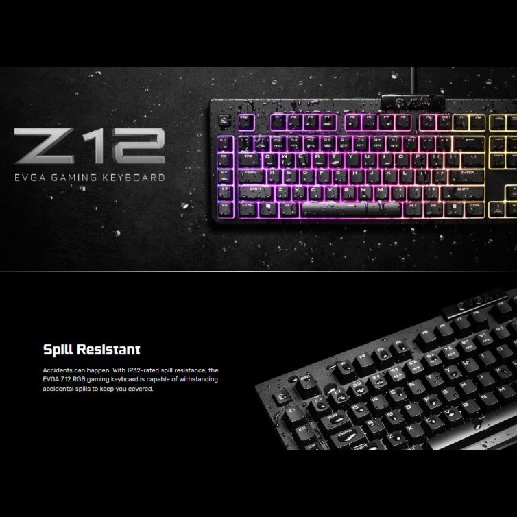 Jual Keyboard Gaming EVGA Z12 RGB Backlit LED | Shopee Indonesia