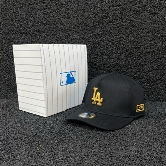 Jual Topi Baseball MLB LA Logo Besi Gold Full Tag Best Premium | Shopee ...