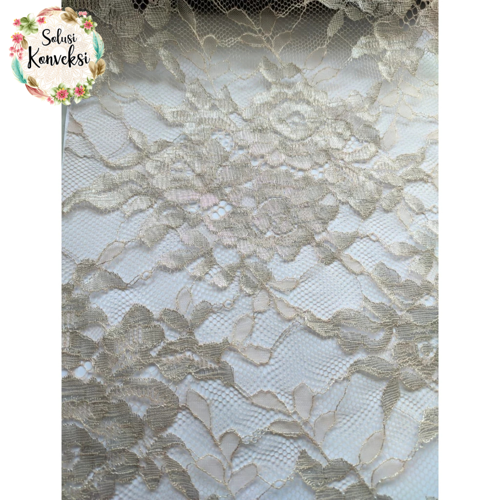 Jual Kain Brukat kain bahan kebaya Warna Coksu lebar 150cm bahan tidak ...