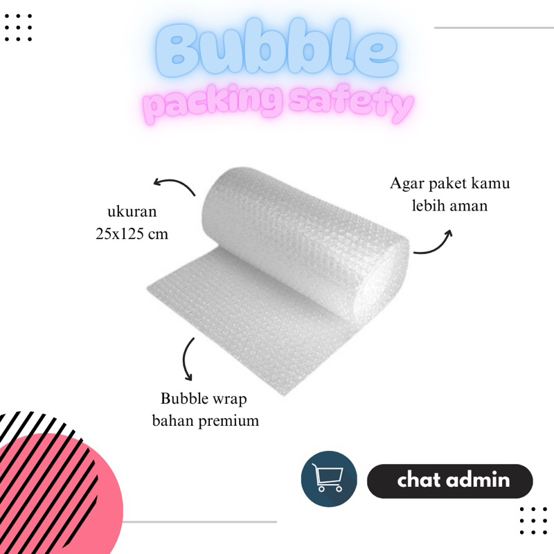 Jual Tambahan bubble wrap hitam putih 30x30cm | Shopee Indonesia