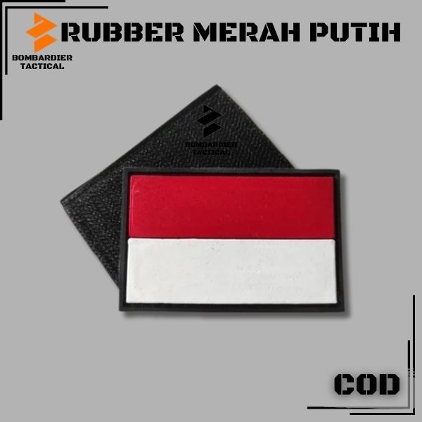 Jual PATCH RUBBER LOGO BENDERA MERAH PUTIH INDONESIA/TEMPELAN EMBLEM ...