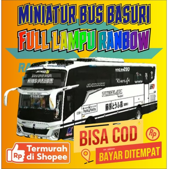 Jual Miniatur Bus Basuri Kids Panda | Shopee Indonesia