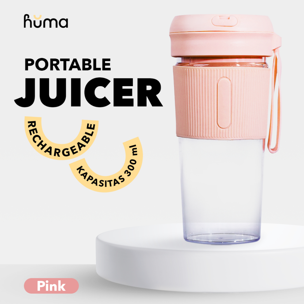 Jual HUUMA Rechargeable Portable Juicer 300 ML PINK | Shopee Indonesia