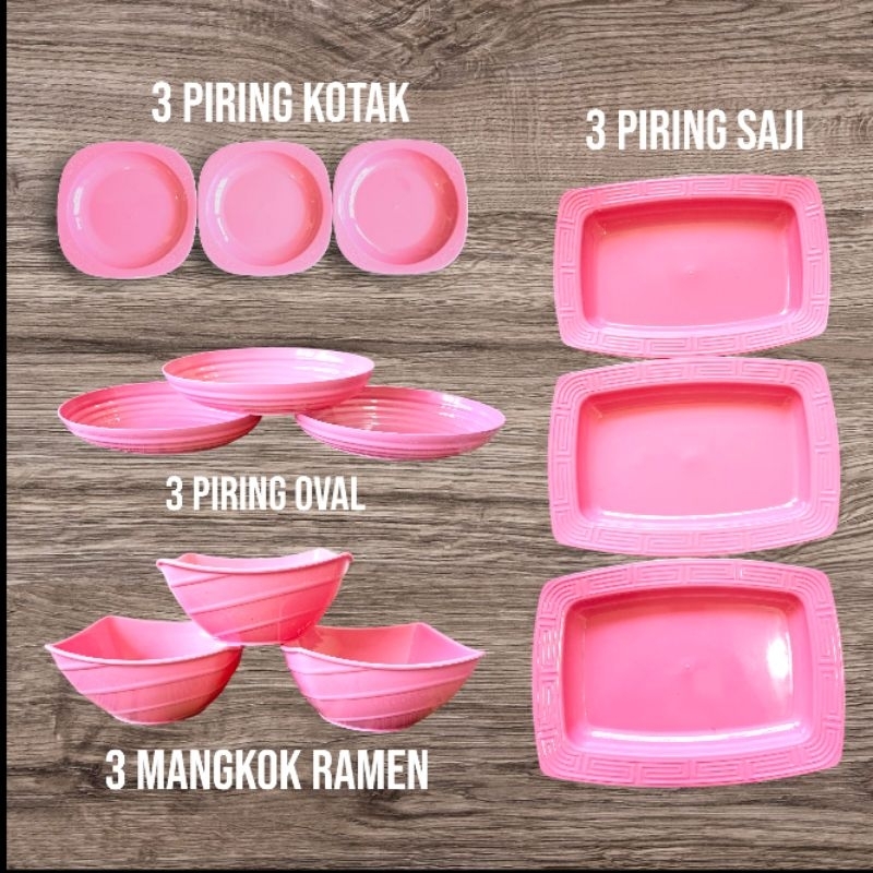Jual SET 12 PIRING MANGKOK ( 3 MANGKOK RAMEN, 3 MANGKOK OVAL ,3 PIRING ...