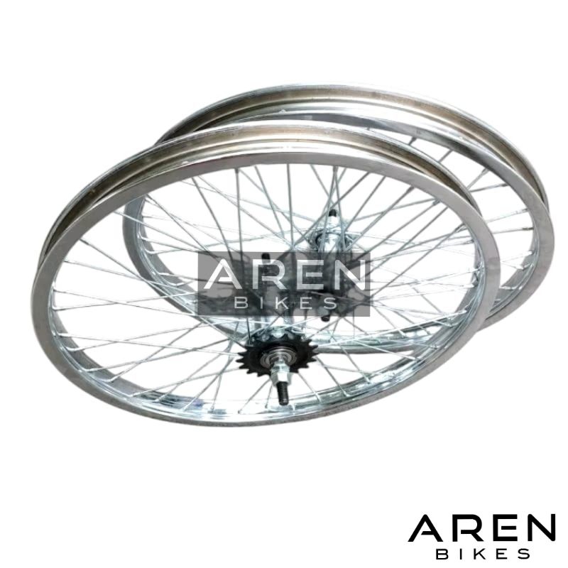 Jual WHEELSET SEPEDA 20 INCH UNITED REM TORPEDO BESI CHROME KROM VELG ...