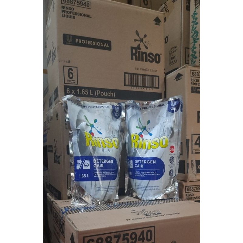 Jual Rinso Matic Cair 1.65L 1 Karton 6 Pouch/ORI Unilever | Shopee ...