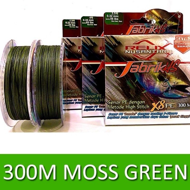 Jual Senar PE JABRIK HS X8 MOSS GREEN / HIJAU 200 300 Meter Relix Nusantara | Shopee Indonesia
