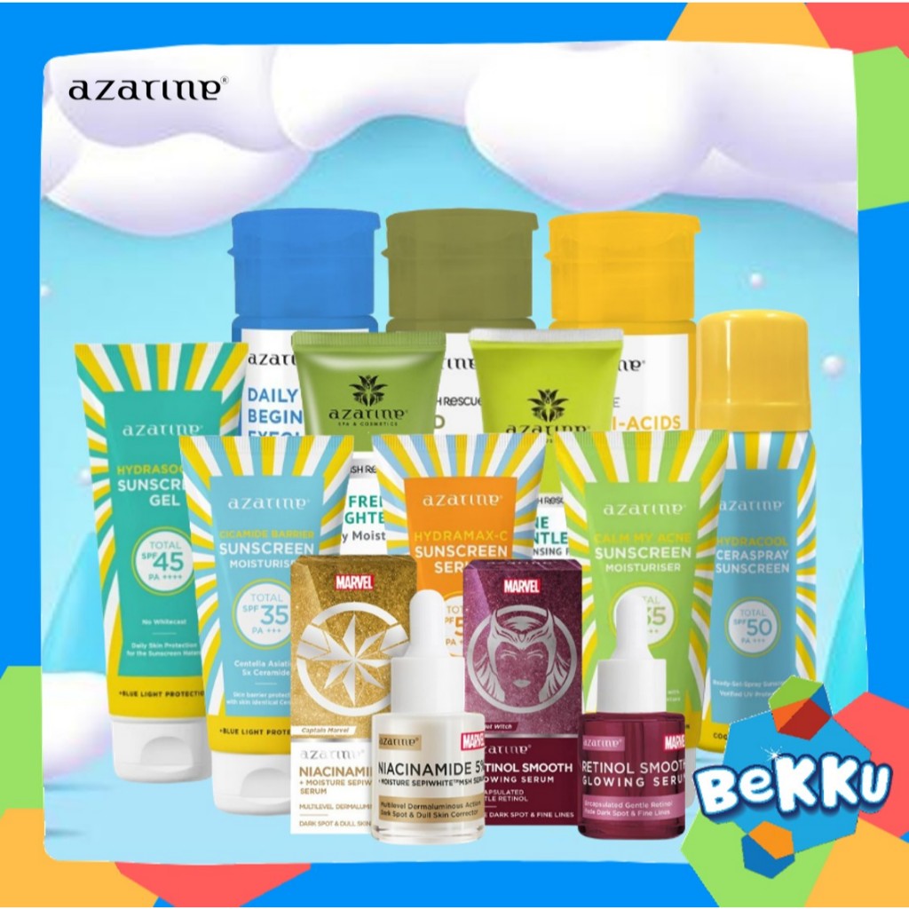 Jual Azarine Skincare Series / Face Wash / Serum / Toner / Sunscreen ...