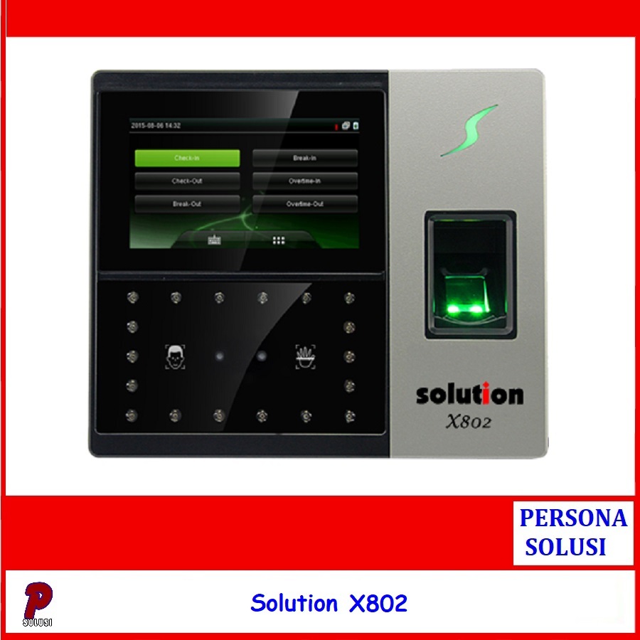 Jual Solution X802 Mesin Absensi Finger Wajah Telapak tangan dan Akses ...