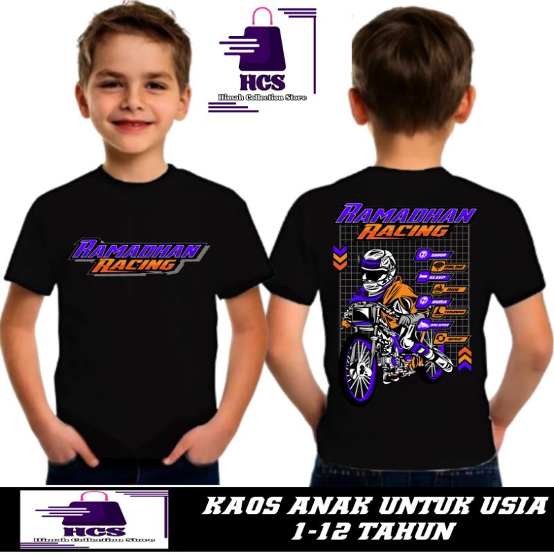Jual Kaos Anak Ramadhan Racing Hitam - Kaos Ramadhan Race Terbaru 2025 ...