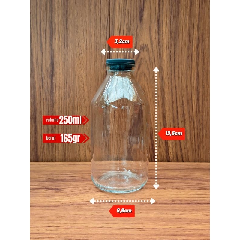 Jual Botol kaca asi 250 ml botol infus 250 ml | Shopee Indonesia