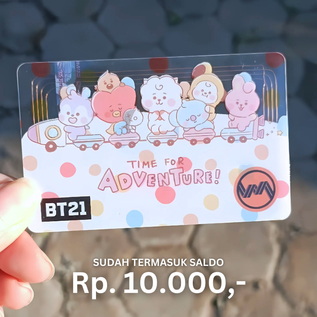 Jual Kartu Multi Trip KRL KAI LRT MRT KMT Commuter Line BT21 BTS KMTBT 21 KOREA | Shopee Indonesia