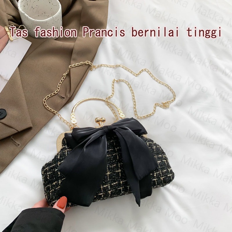 Jual Tas fashion Prancis bernilai tinggi /Tas Pesta Pita Rajut Korea ...