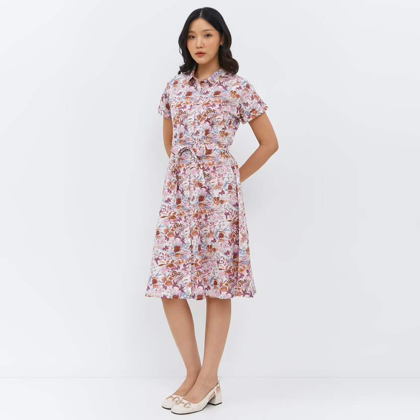 Jual Geela Official - Martha Flower Pink Dress (G.43102) | Dress Wanita ...