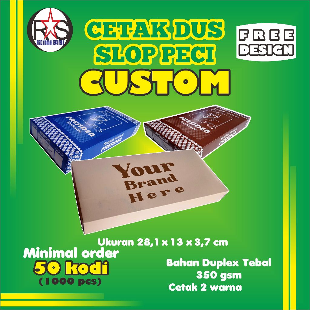 Jual Dus/Slop-Peci desain sesuai keinginanmu-Free-Design/sesuai pesanan ...